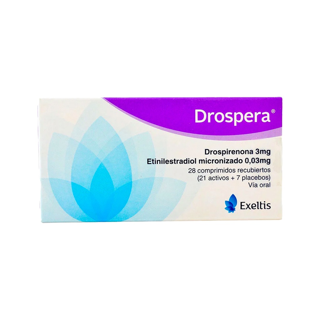 DROSPERA EXELTIS 3MG 28COM | Tu Farmacia Actual